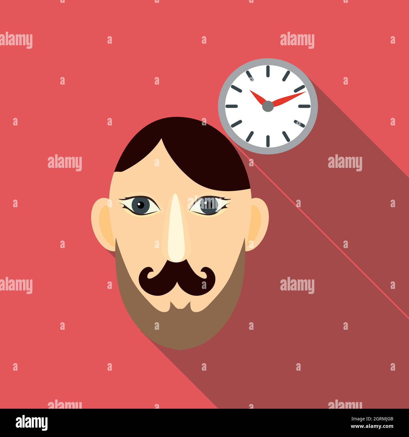 Time brain icon, flat style Stock Vector Image & Art - Alamy