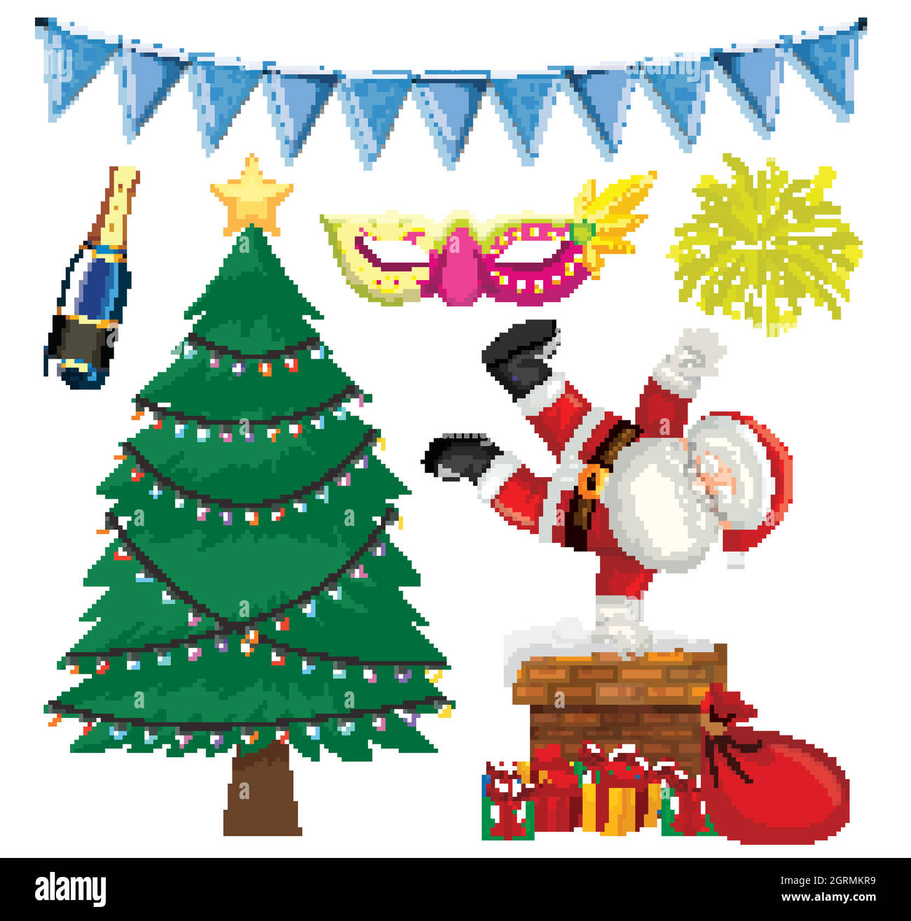 Champagne christmas presents Stock Vector Images - Alamy