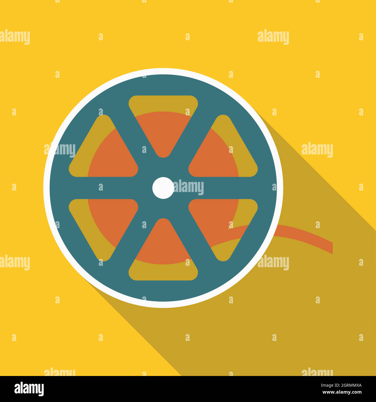 Reel icon, flat style Stock Vector Image & Art - Alamy