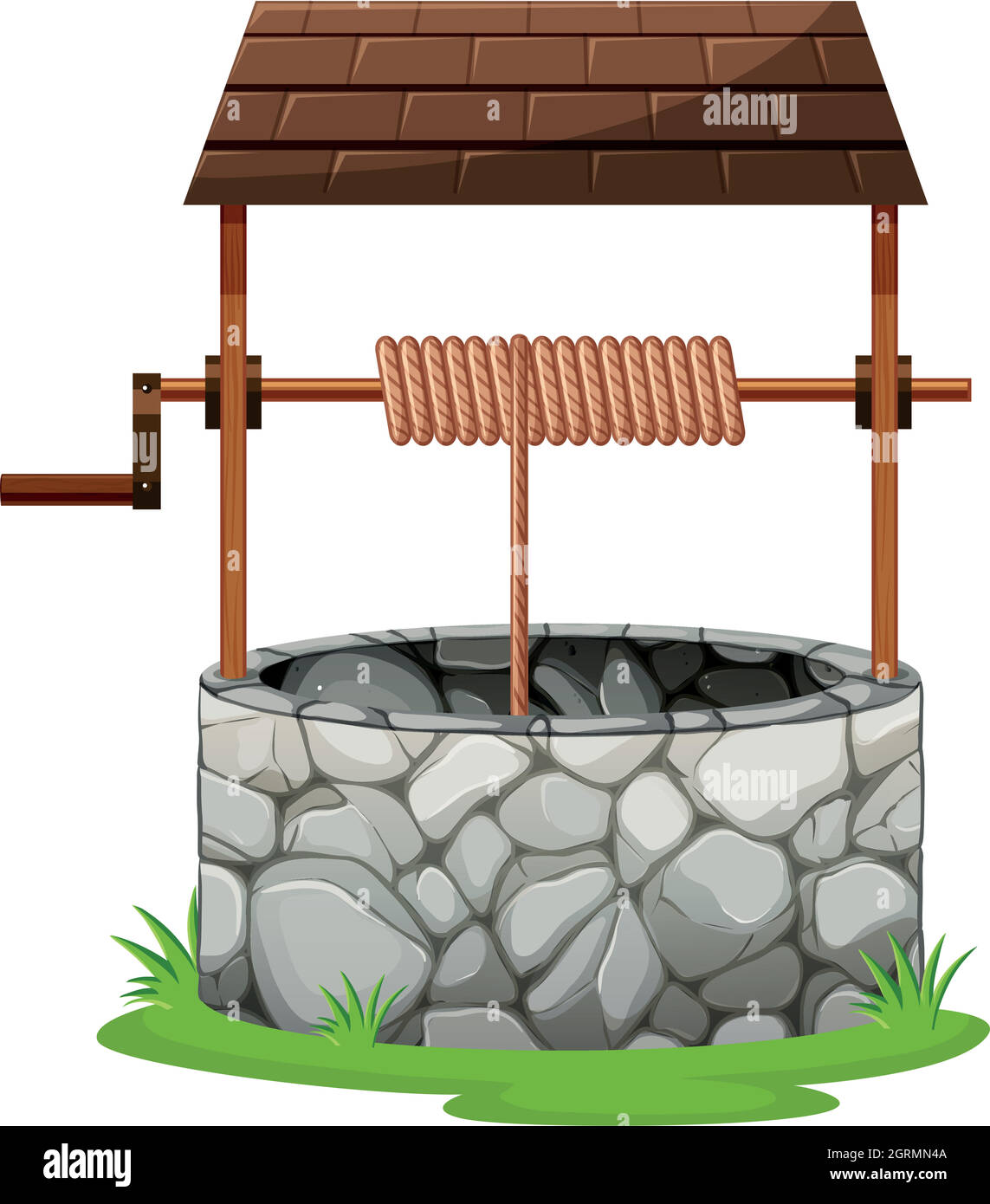 Water well hole rope Stock Vector Images - Alamy