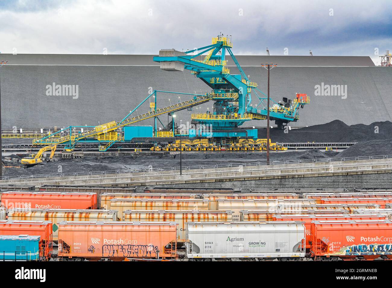 Coal stacker reclaimer, Neptune Terminals, North Vancouver, British ...