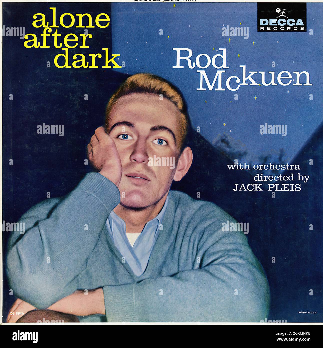 Rod Mckuen Alone After Dark - Vintage Musical Vinyl Album Stock Photo ...