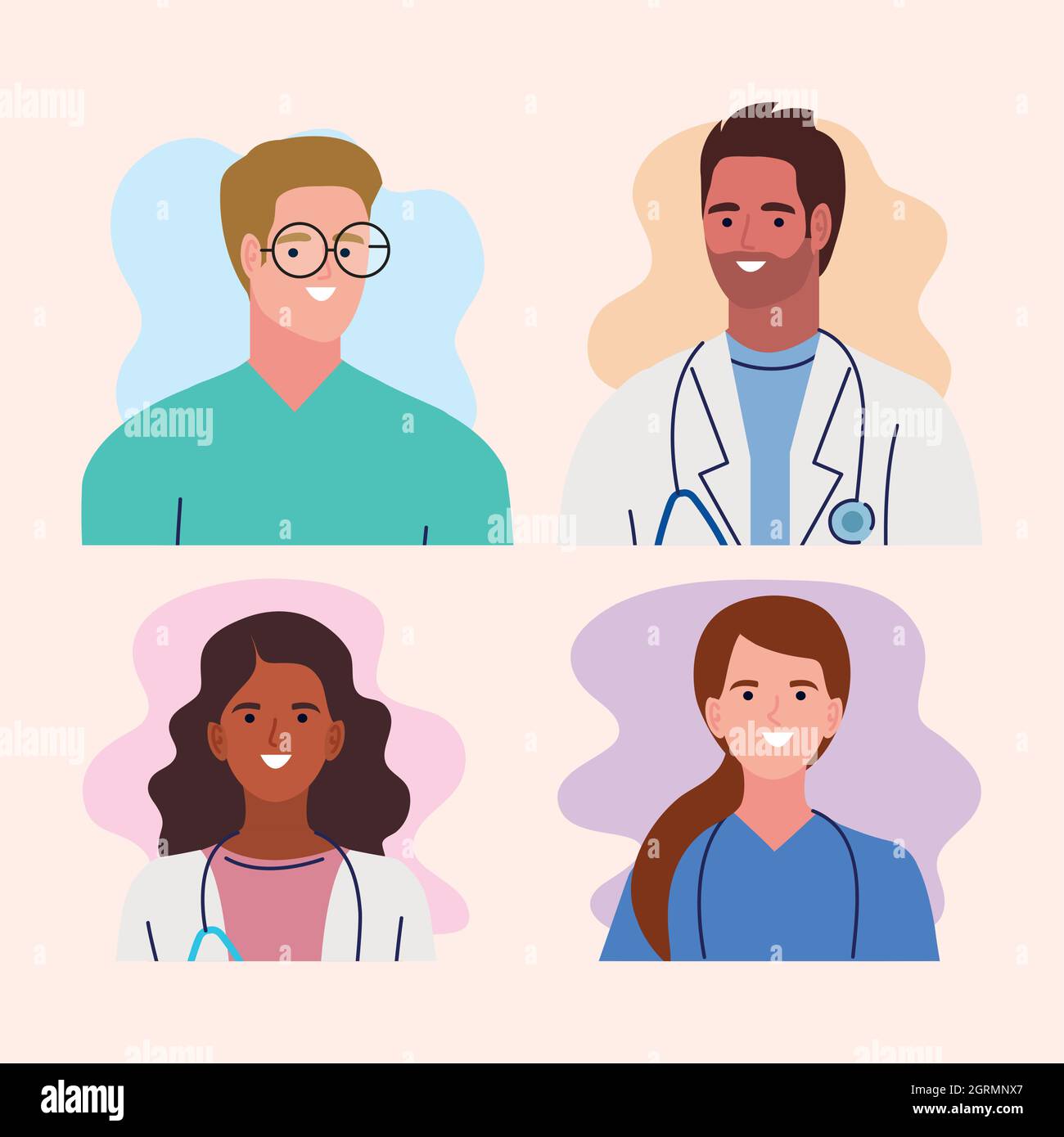 Four female staff Stock Vector Images - Alamy
