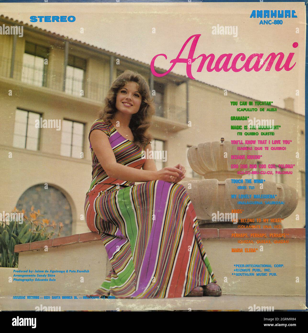 Anacani (BC) - Vintage Musical Vinyl Album Stock Photo - Alamy