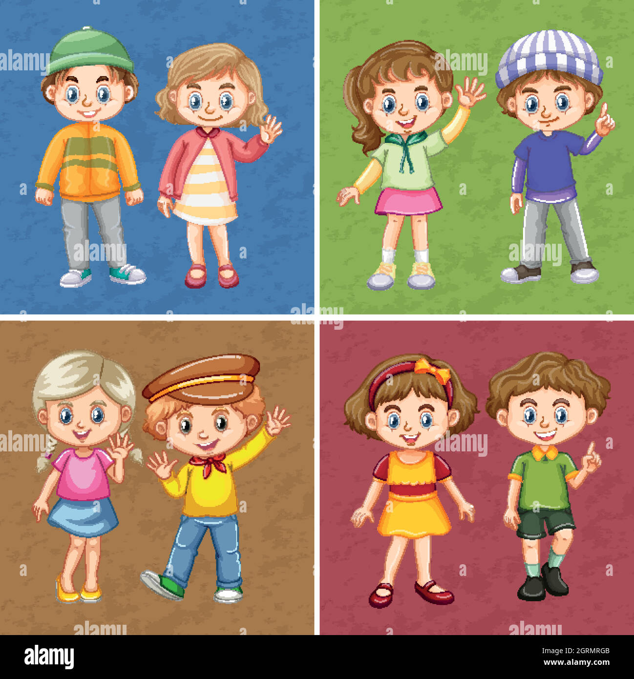 Child Waving Hello Clipart