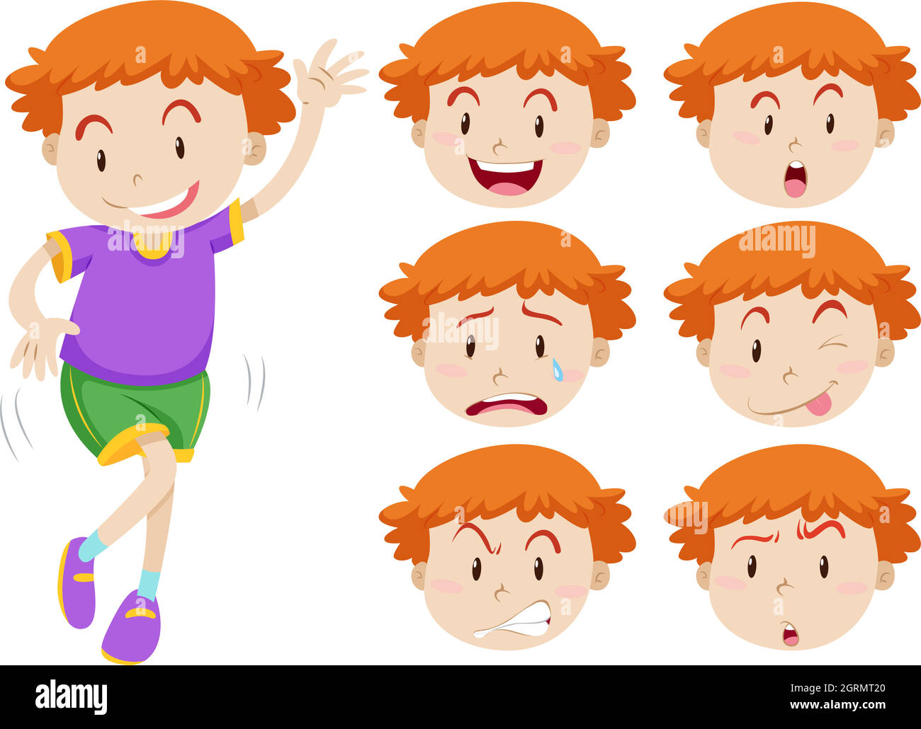 Boy and facial expressions Stock Vector Image & Art - Alamy
