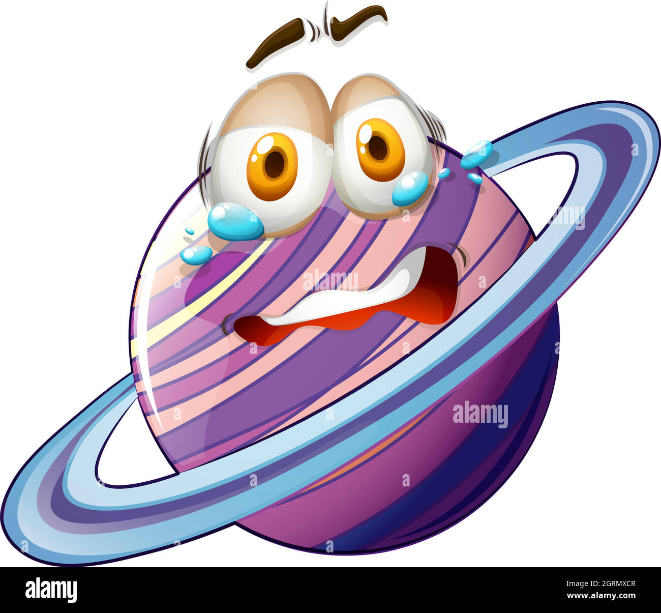 Planet with crying face Stock Vector Image & Art - Alamy
