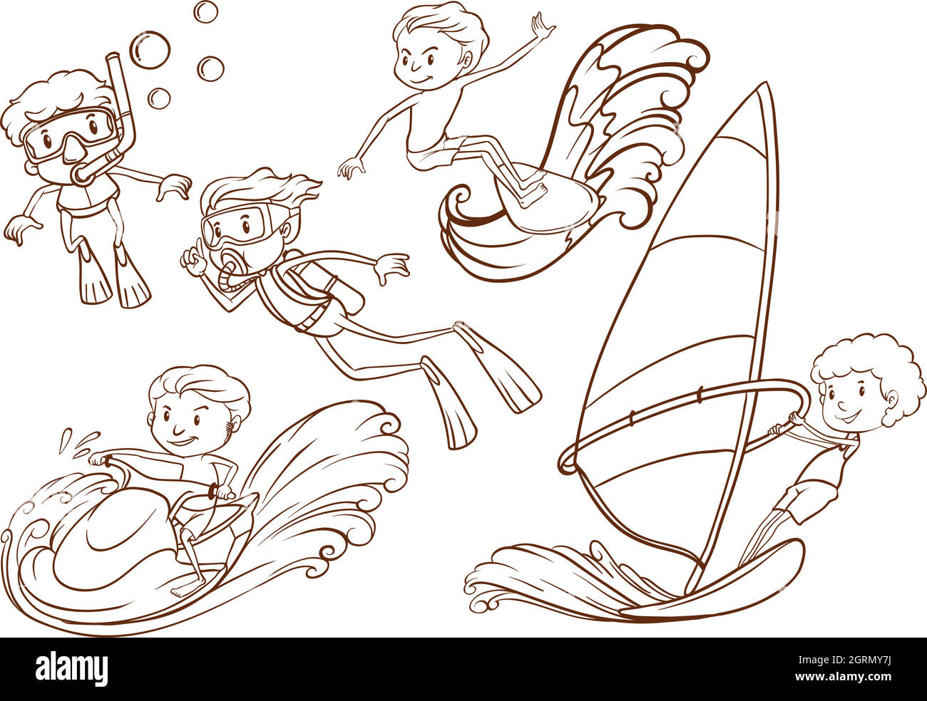 Simple sketch of people doing water sports Stock Vector Image & Art - Alamy Simple sketch of people doing water sports Stock Vector Image & Art - Alamy