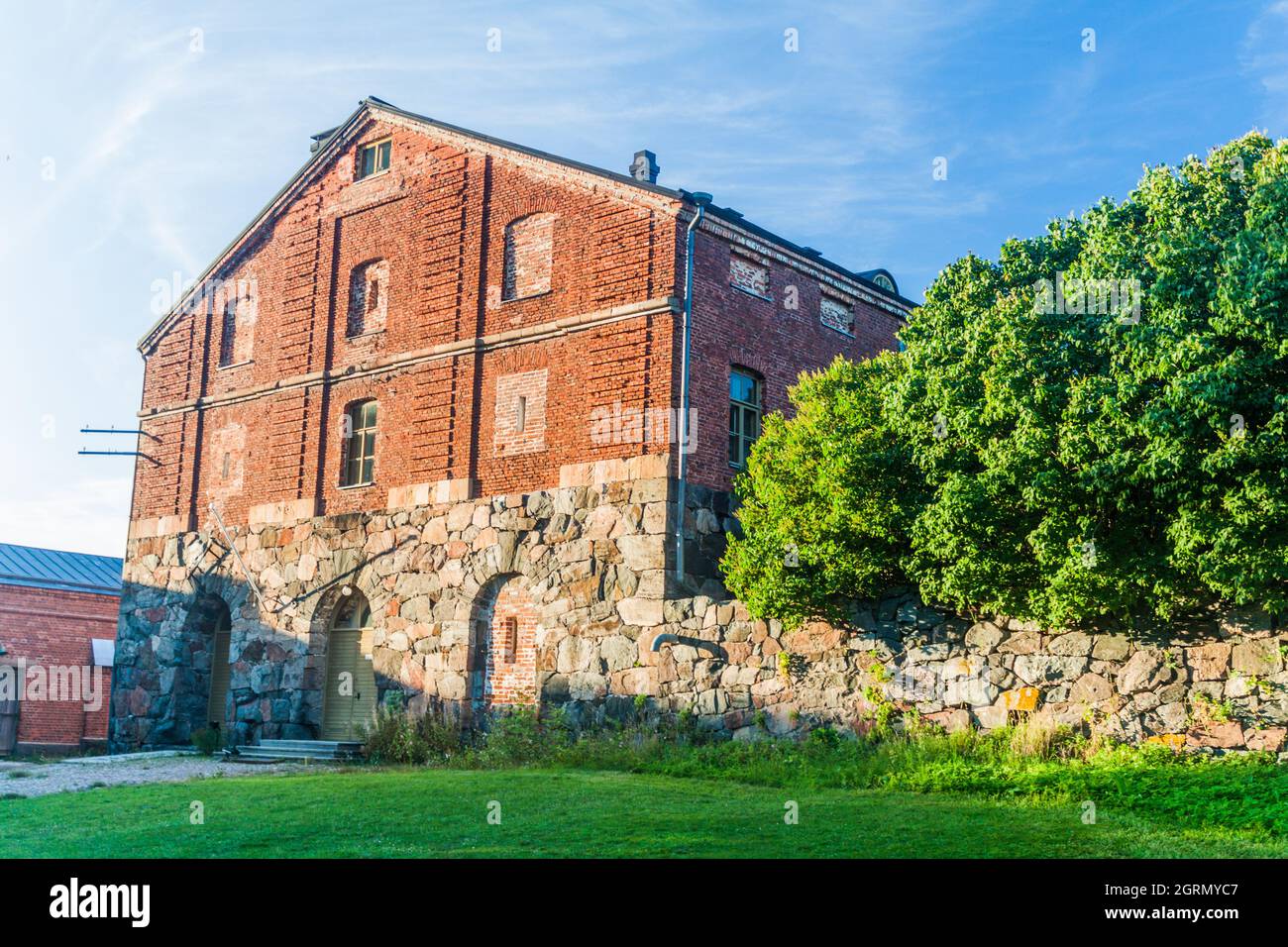 Building at Suomenlinna Sveaborg , sea fortress island in Helsinki ...