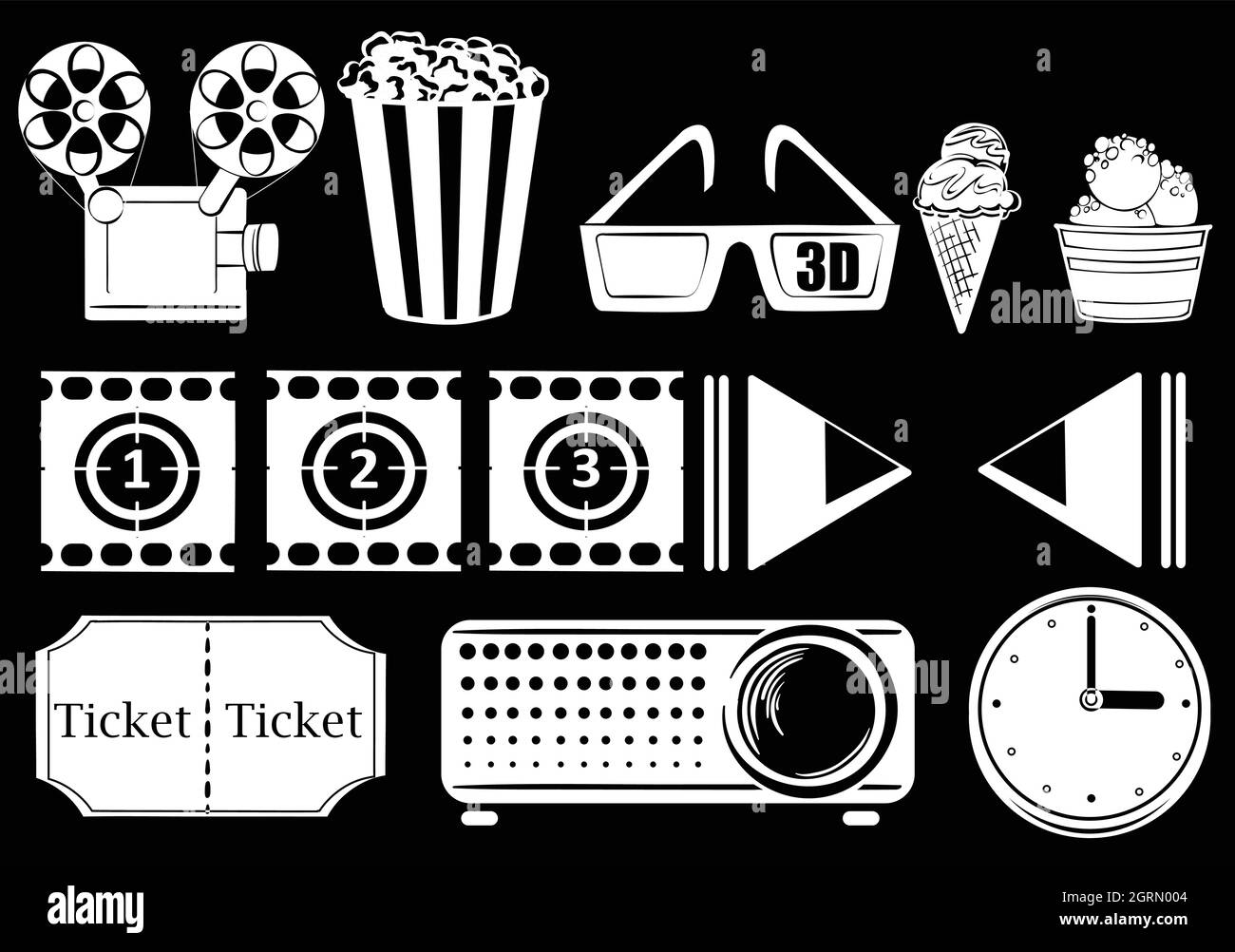 Things related to movies Stock Vector Image & Art - Alamy