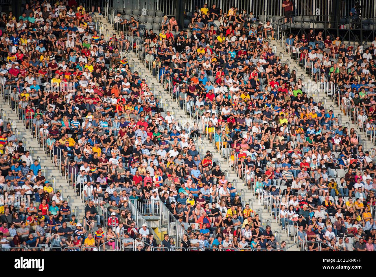 Crowd Sitting In The Stadium High Resolution Stock Photography and ...