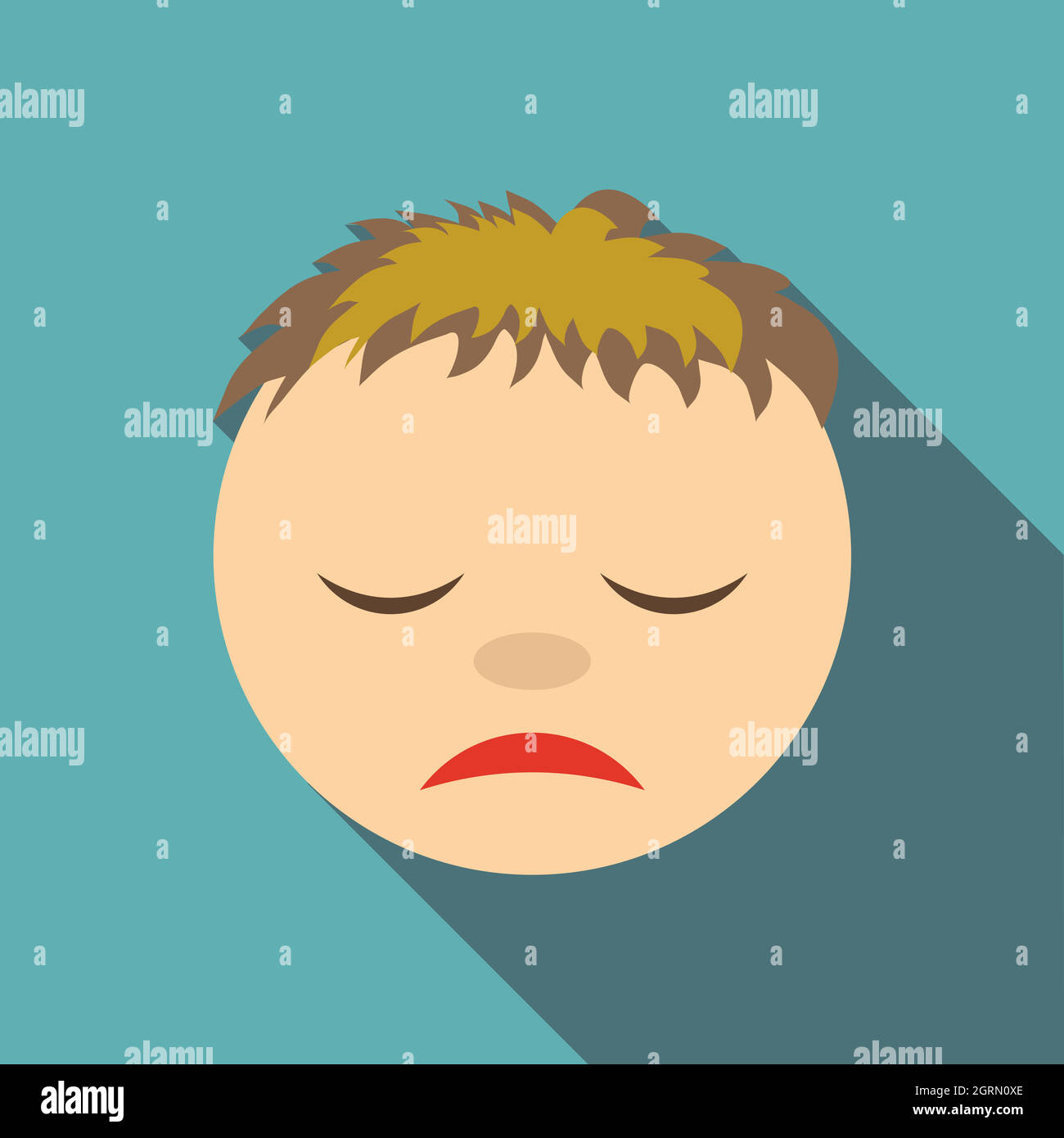 Sleepy icon, flat style Stock Vector Image & Art - Alamy