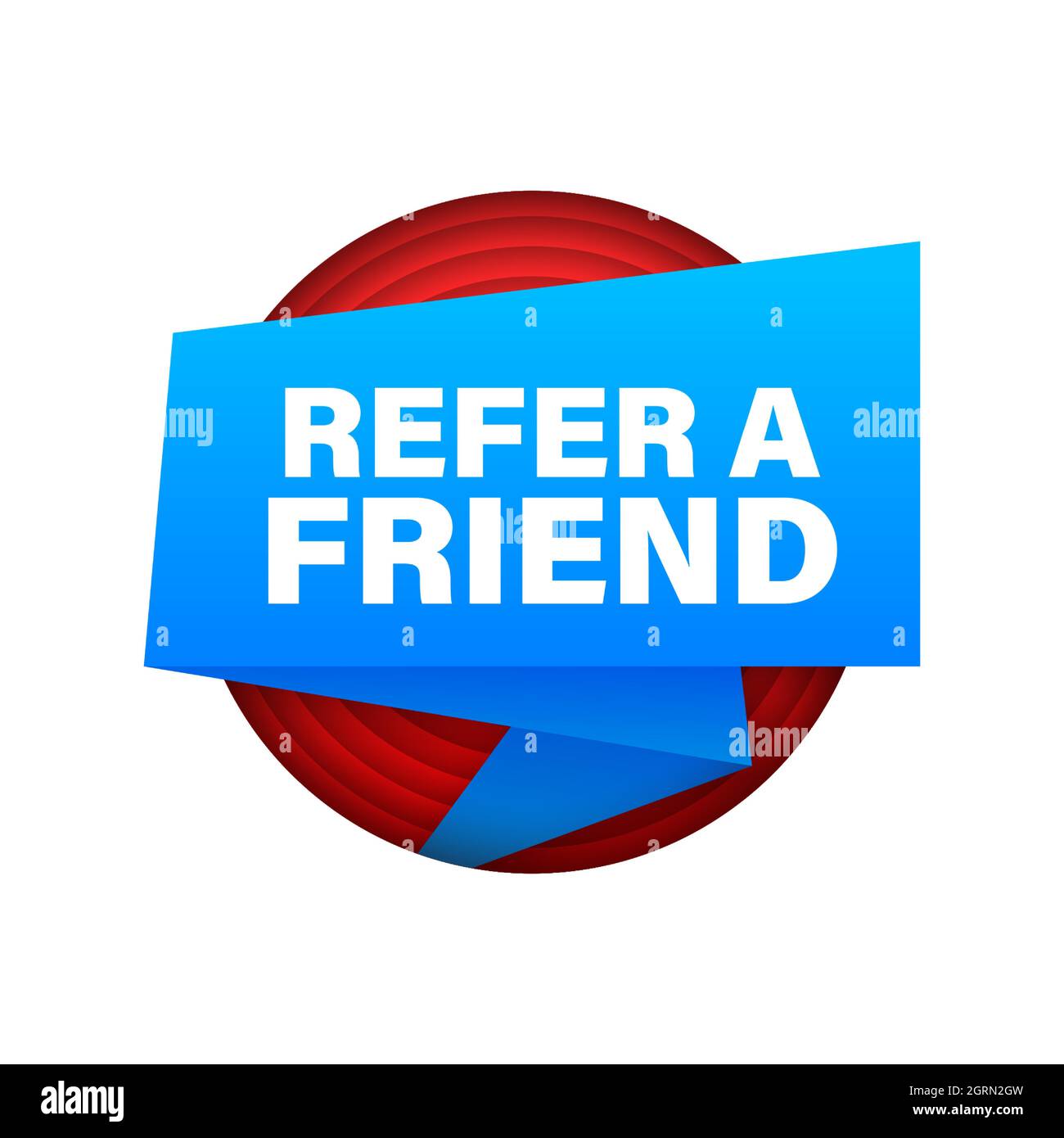Refer a friend. Ribbon banner isolated on white background. Web design ...