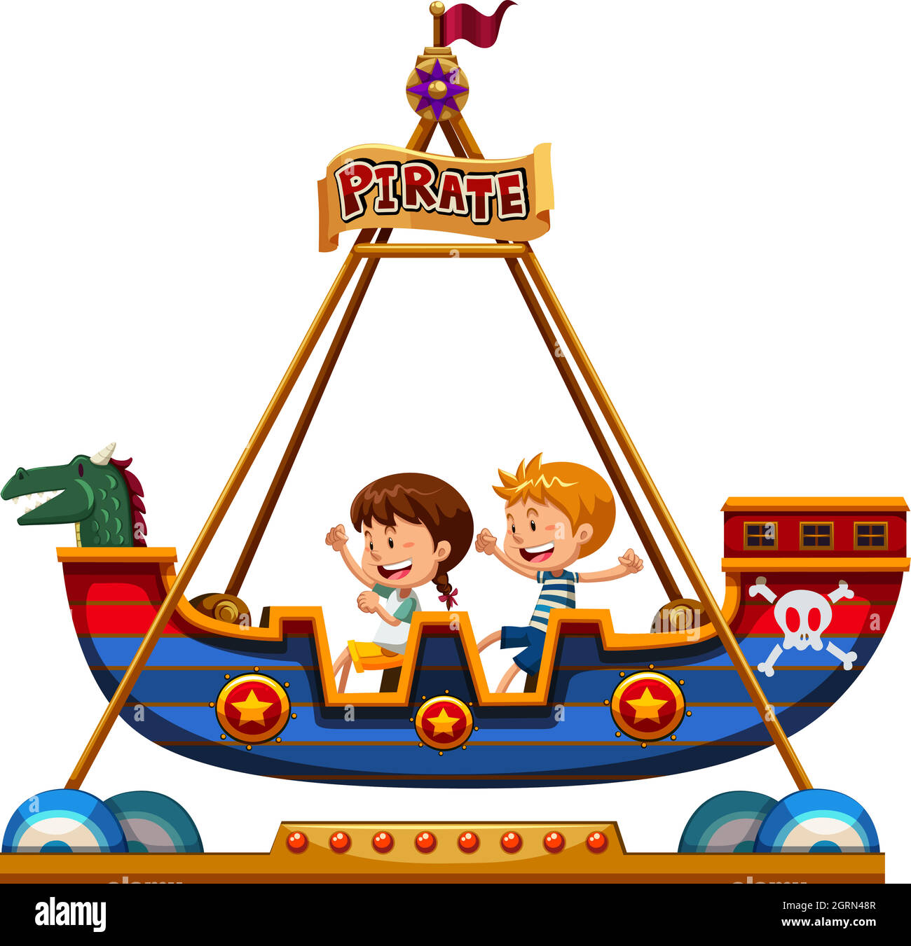 Cartoon viking ship hi-res stock photography and images - Alamy