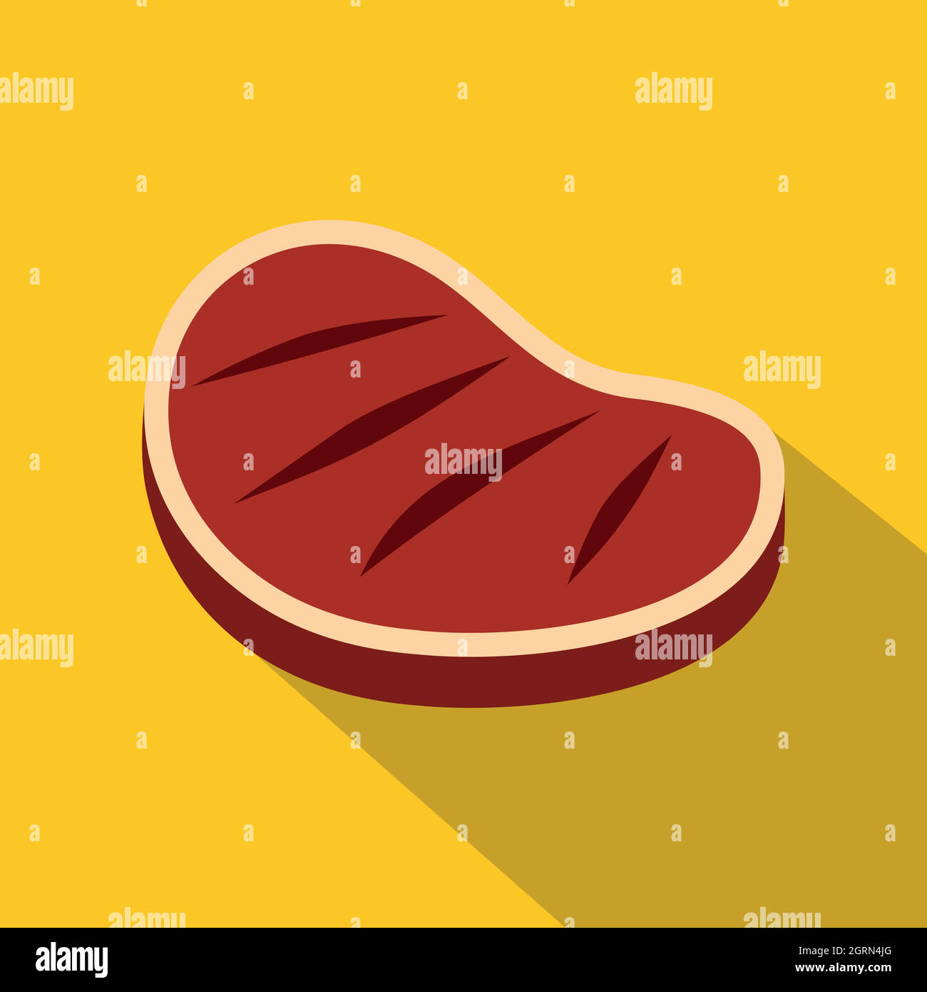 Tenderloin beef steak icon, flat style Stock Vector Image & Art - Alamy