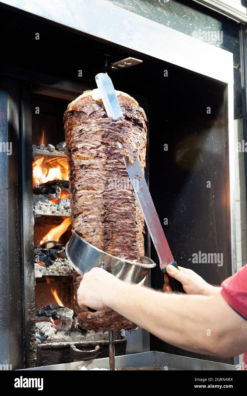 Turkish meat doner kebab Stock Photo - Alamy