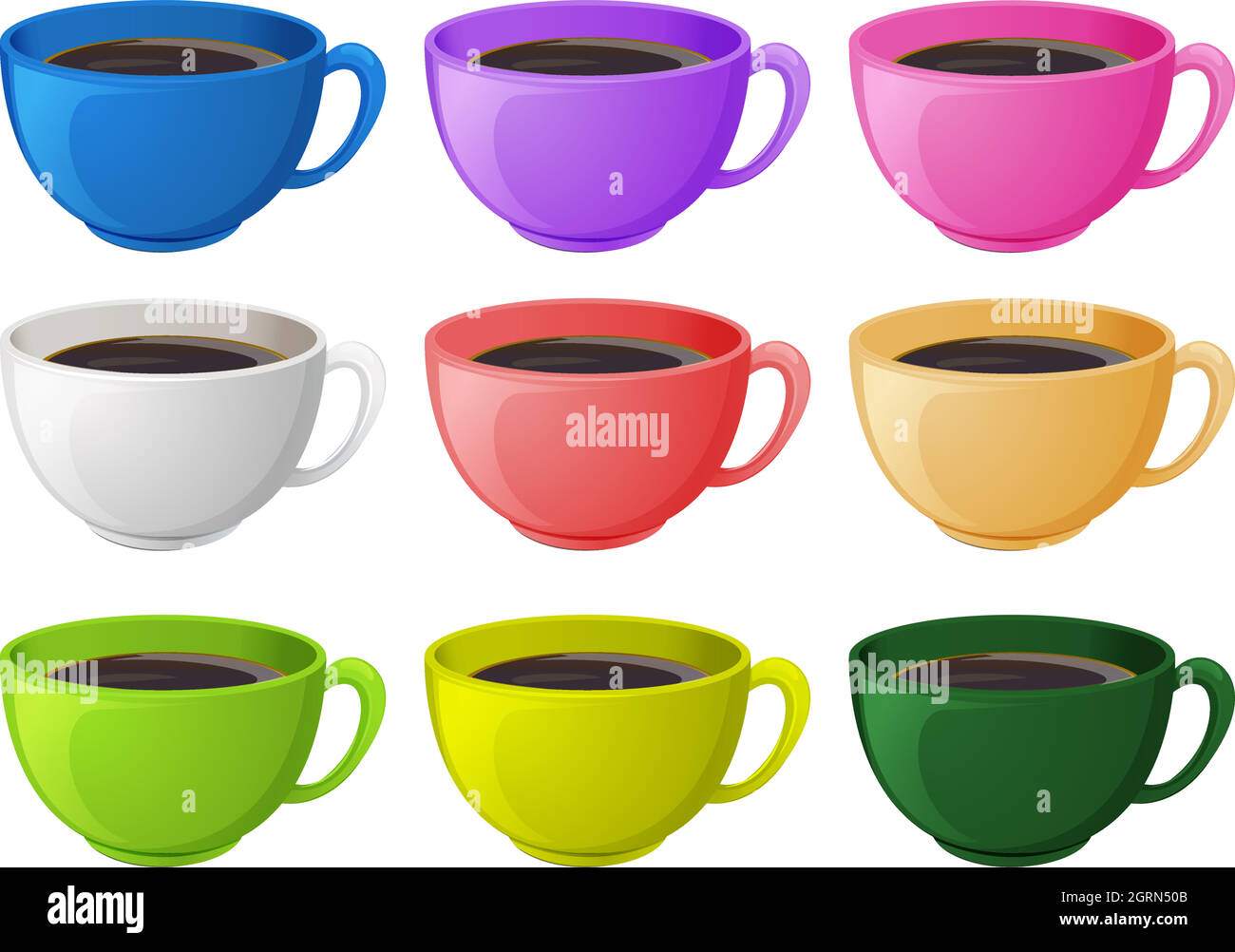 Coffee beans cups Stock Vector Images - Alamy