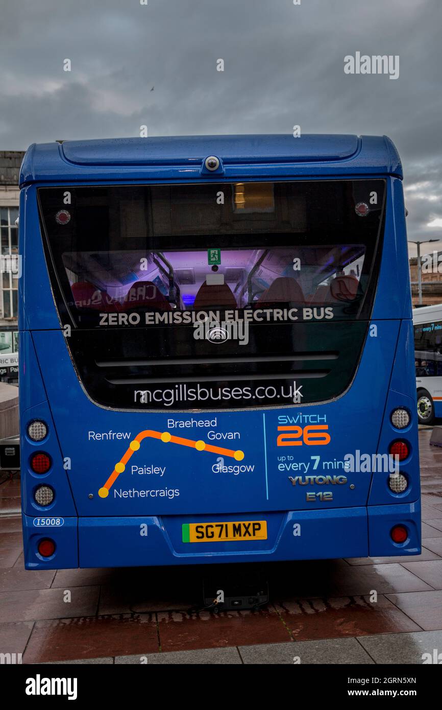 McGill`s & Scottish Government Electric Bus Sept 30th 2021 Launch Stock ...
