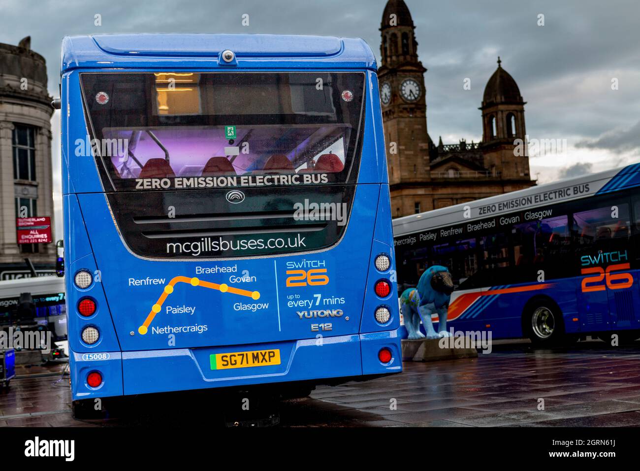 McGill`s & Scottish Government Electric Bus Sept 30th 2021 Launch Stock ...