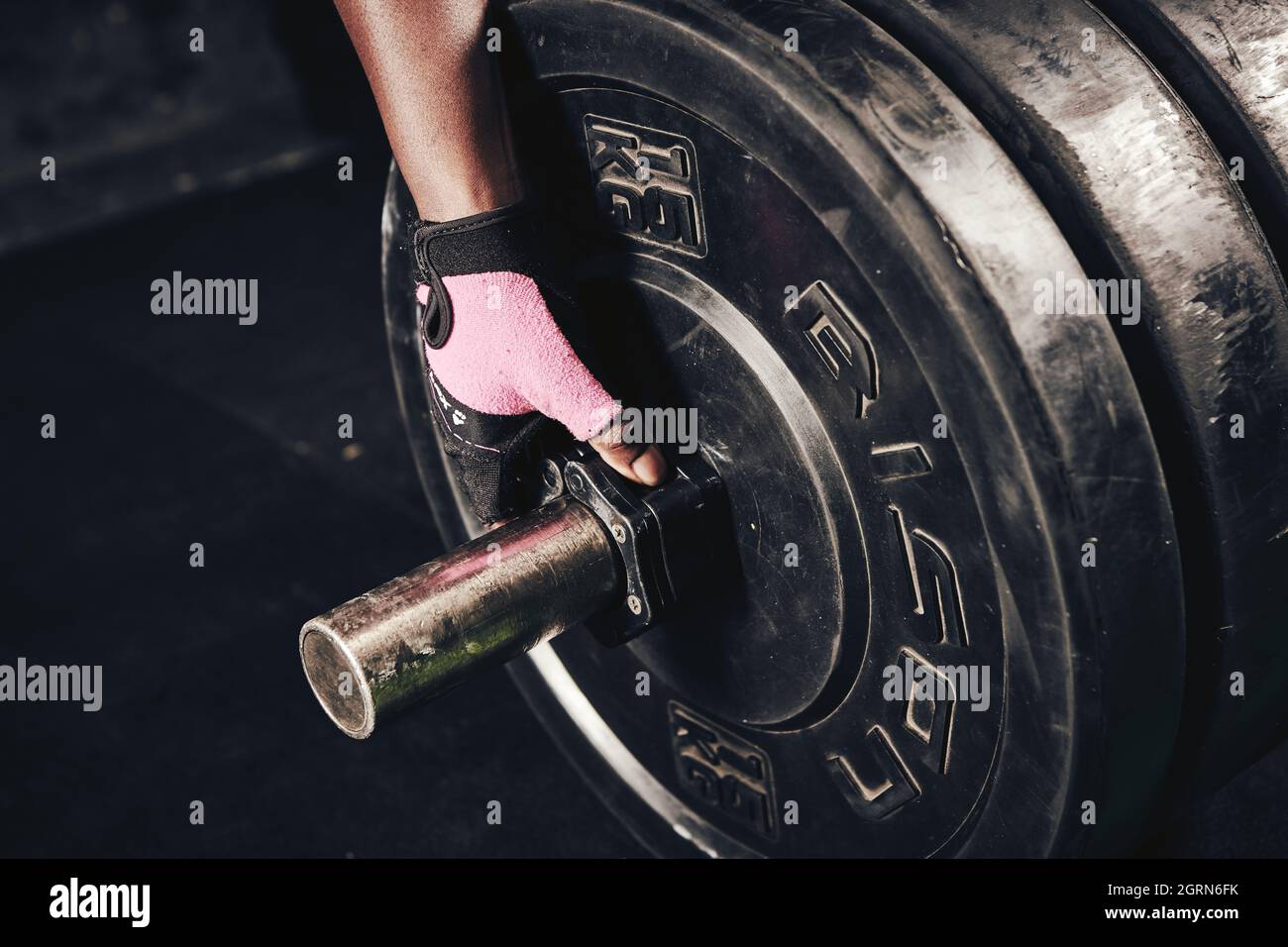 Hands on Free Weights Stock Photo - Alamy
