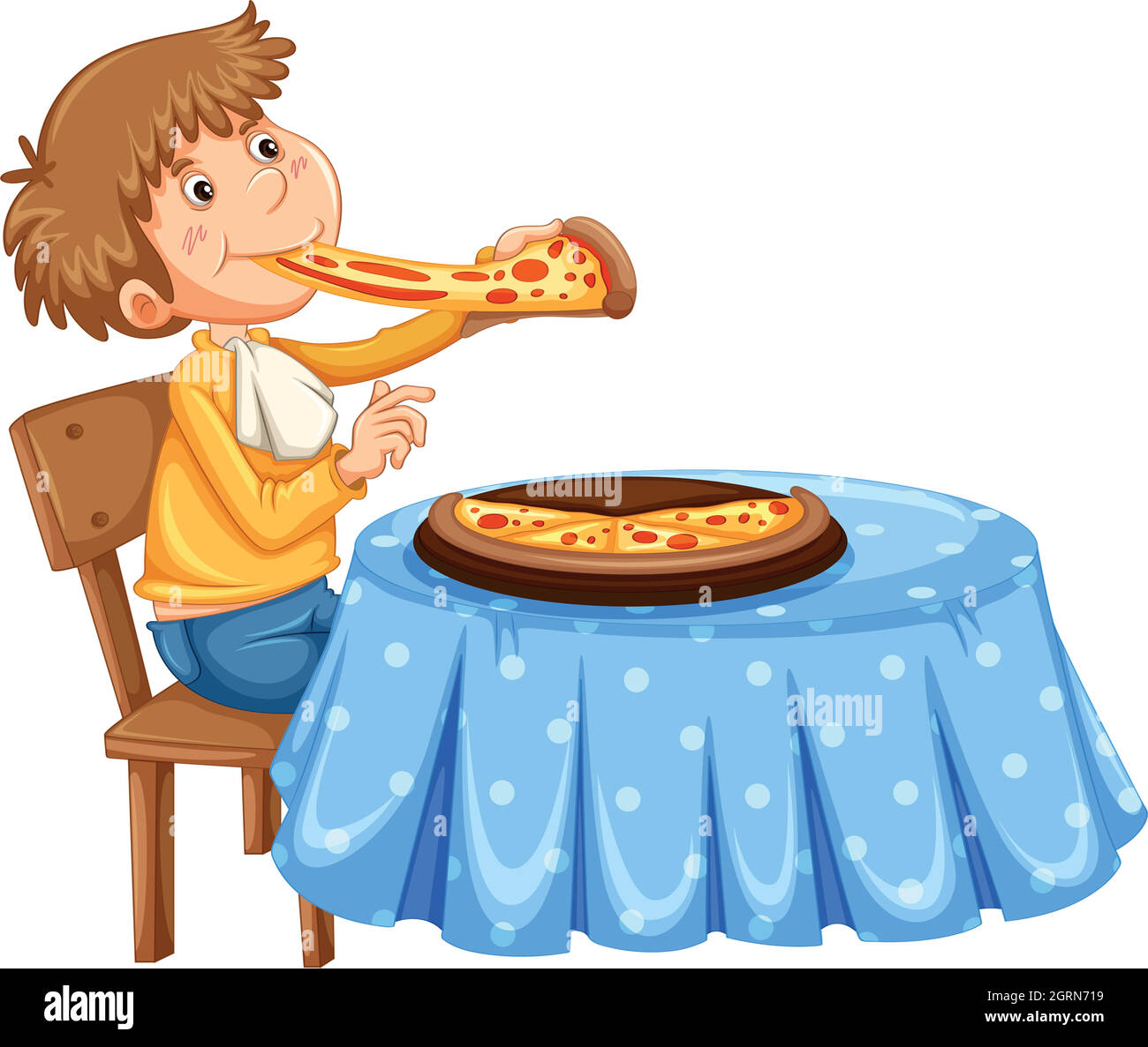 Man eating meal Stock Vector Images - Alamy