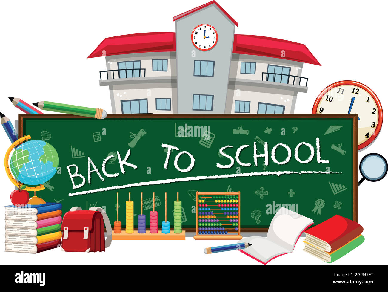 School supplies concept Cut Out Stock Images & Pictures - Alamy