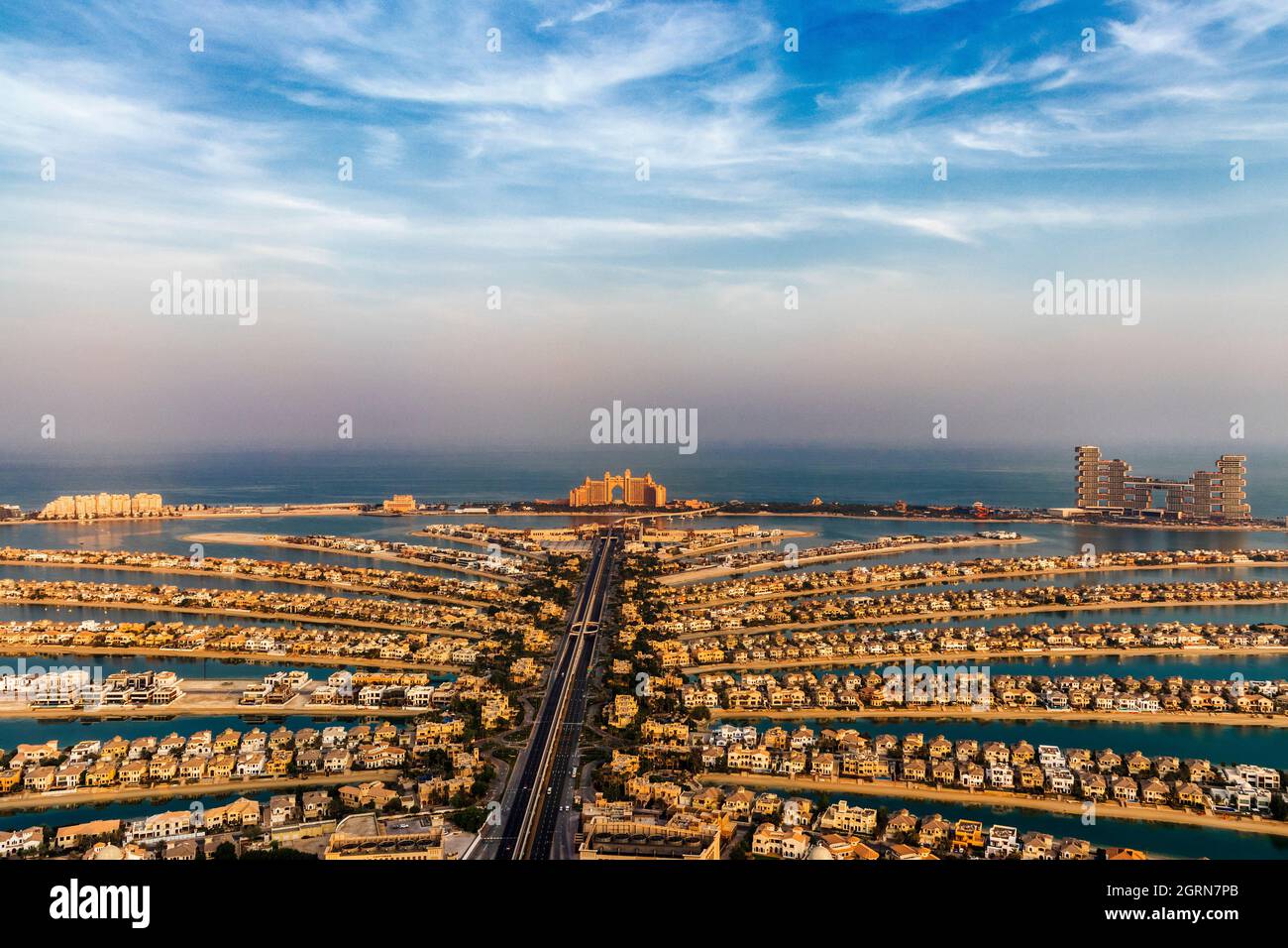 Dubai, UAE - 09.24.2021 Man made island, Palm Jumeirah, Atlantis and ...