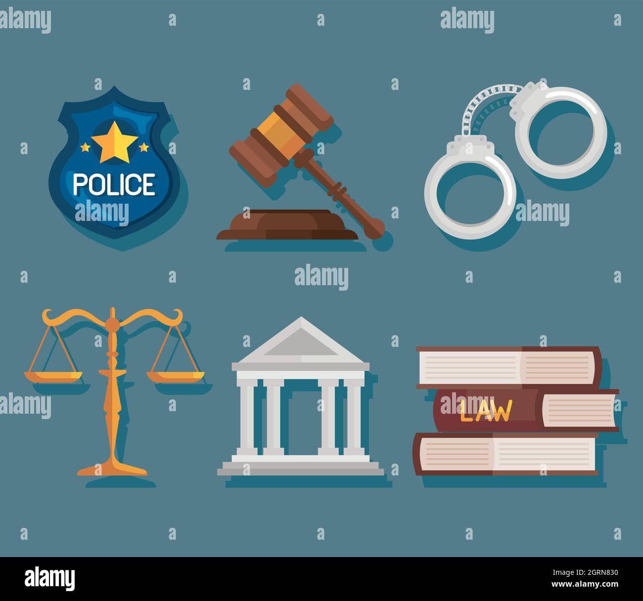 six law and justice icons Stock Vector Image & Art - Alamy