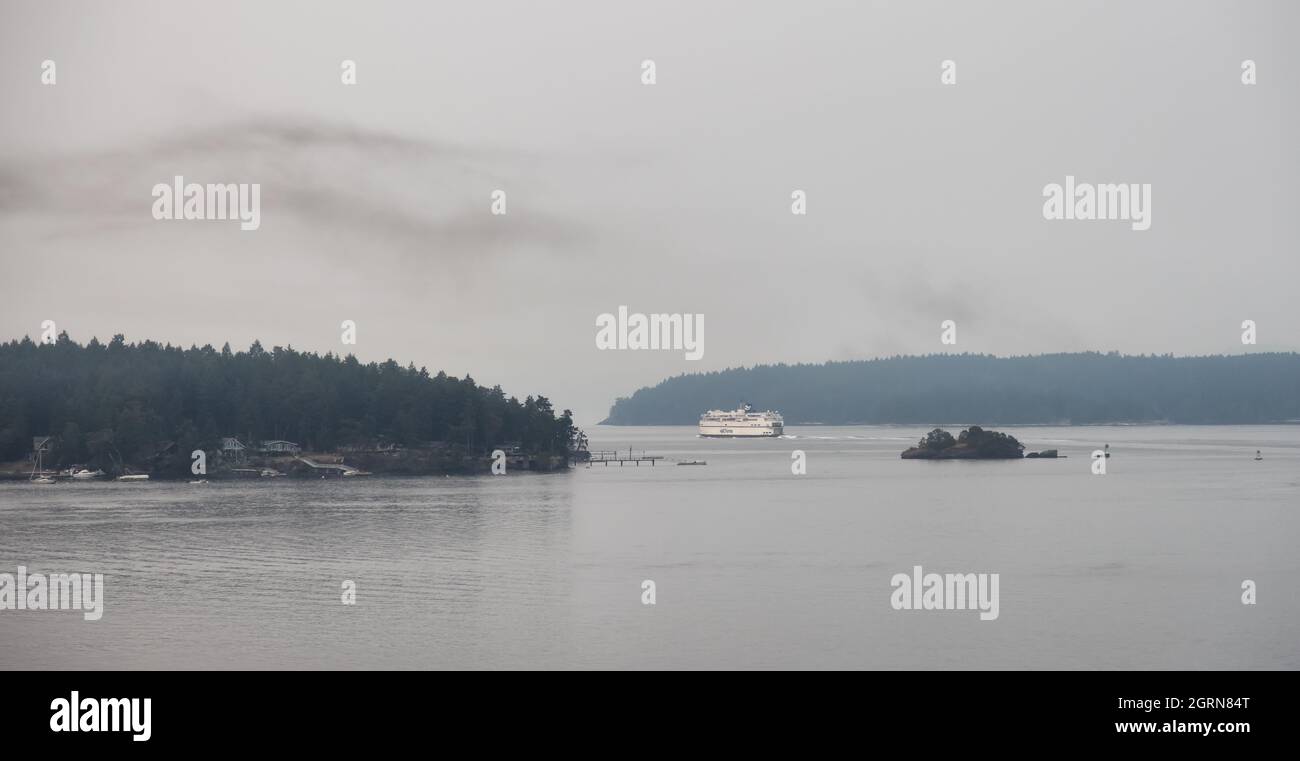BC Ferries Boat Leaving the Terminal in Swartz Bay Stock Photo - Alamy