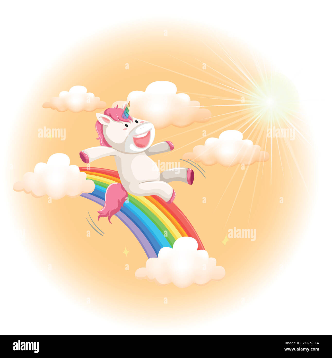Funny magic unicorn cute Stock Vector Images - Alamy