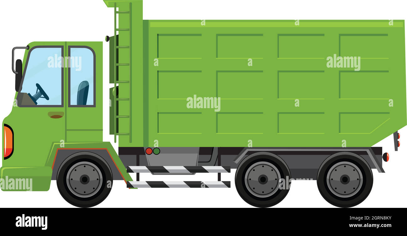 A trash truck on white background Stock Vector Image & Art - Alamy