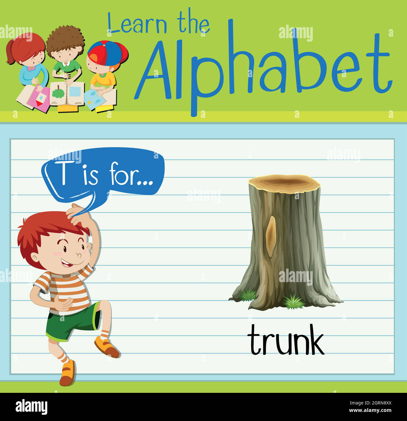 Flashcard letter T is for trunk Stock Vector Image & Art - Alamy