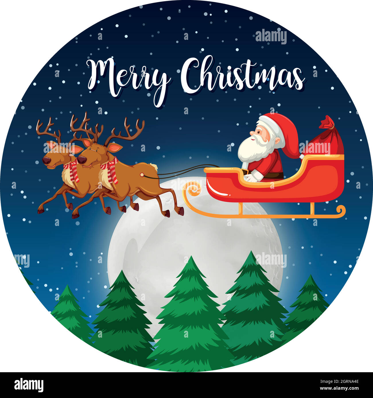 Reindeer snow Stock Vector Images - Alamy