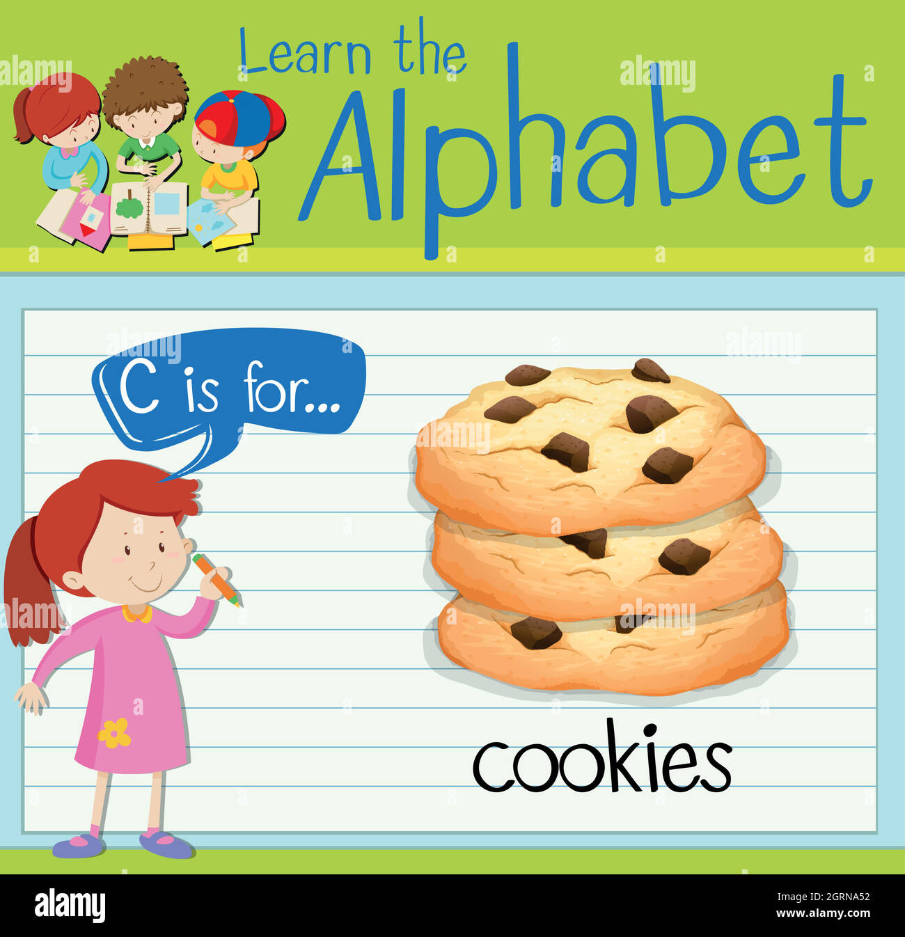 Flashcard letter C is for cookies Stock Vector Image & Art - Alamy