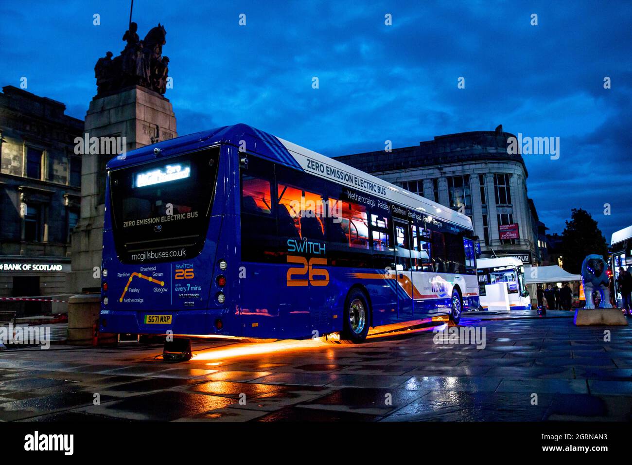 McGill`s & Scottish Government Electric Bus Sept 30th 2021 Launch Stock ...
