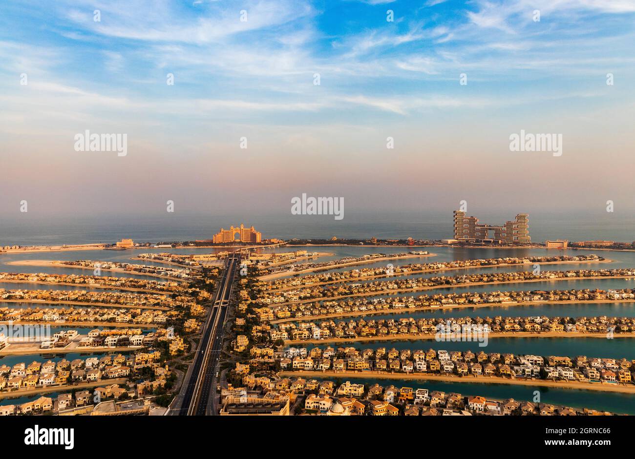 Dubai, UAE - 09.24.2021 Man made island, Palm Jumeirah, Atlantis and ...