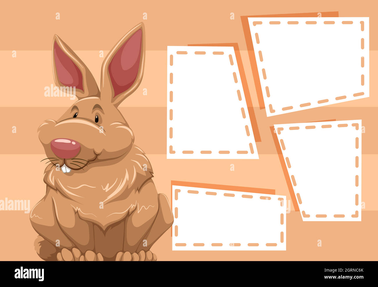 A rabbit on blank note Stock Vector Image & Art - Alamy