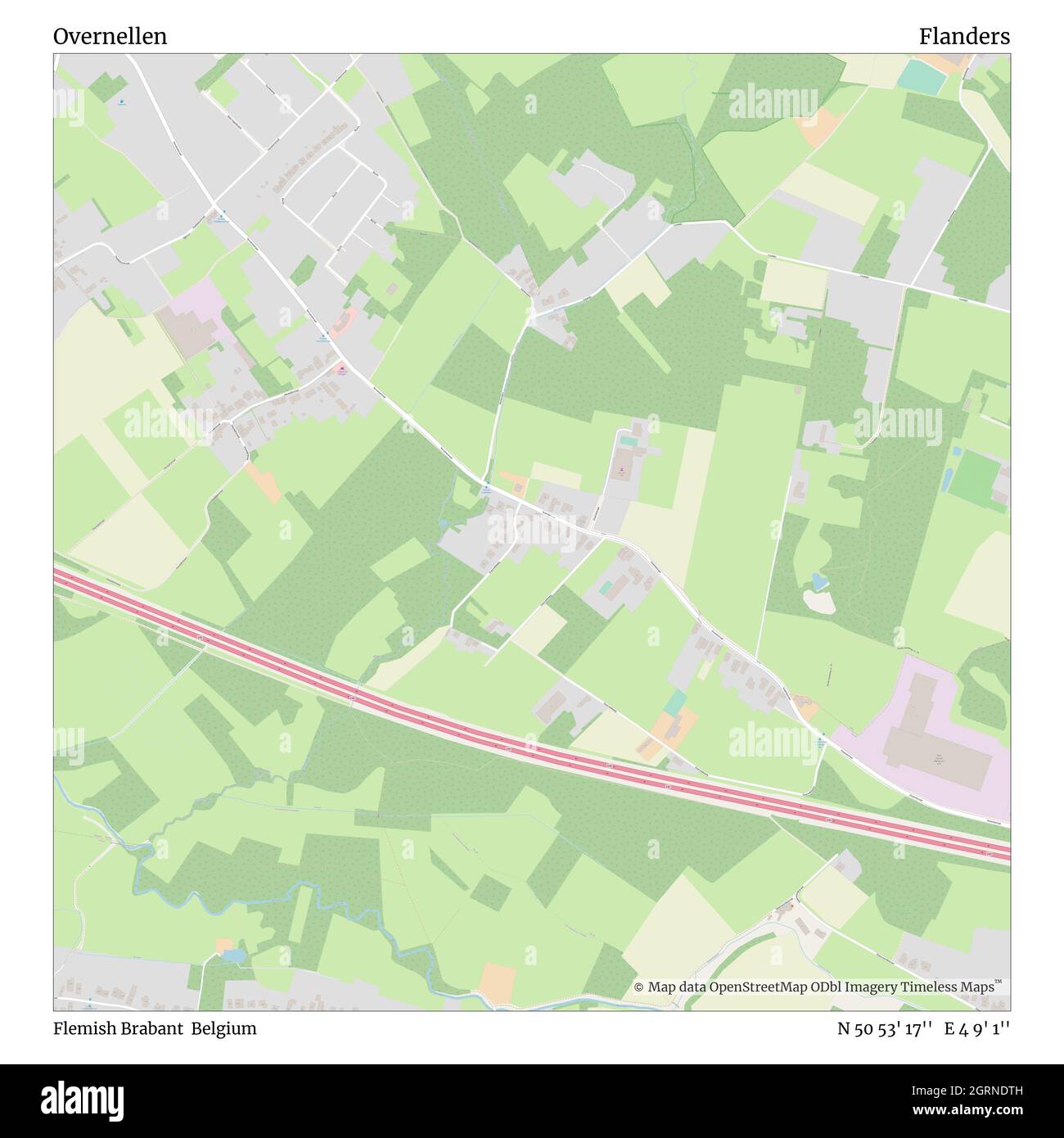 Overnellen, Flemish Brabant, Belgium, Flanders, N 50 53' 17'', E 4 9' 1 ...