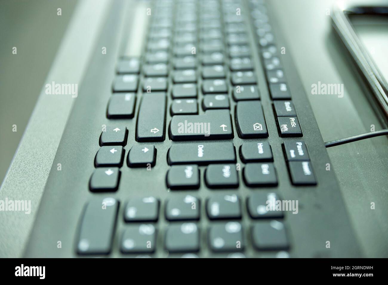 Computer keyboard, pc keys, input, enter, backlit keys Stock Photo - Alamy
