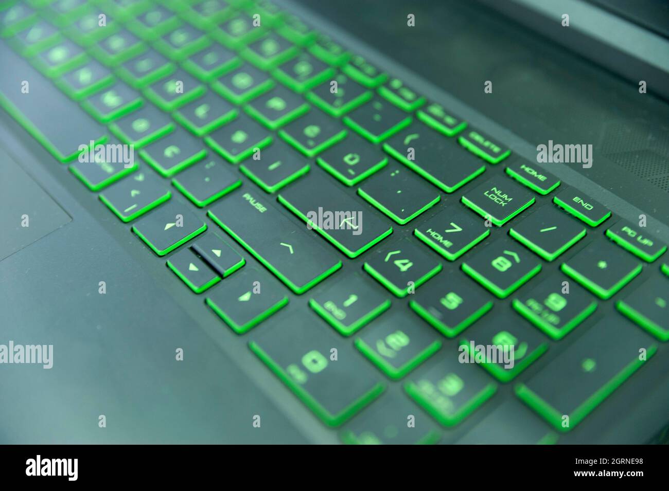 Computer keyboard, pc keys, input, enter, backlit keys Stock Photo - Alamy