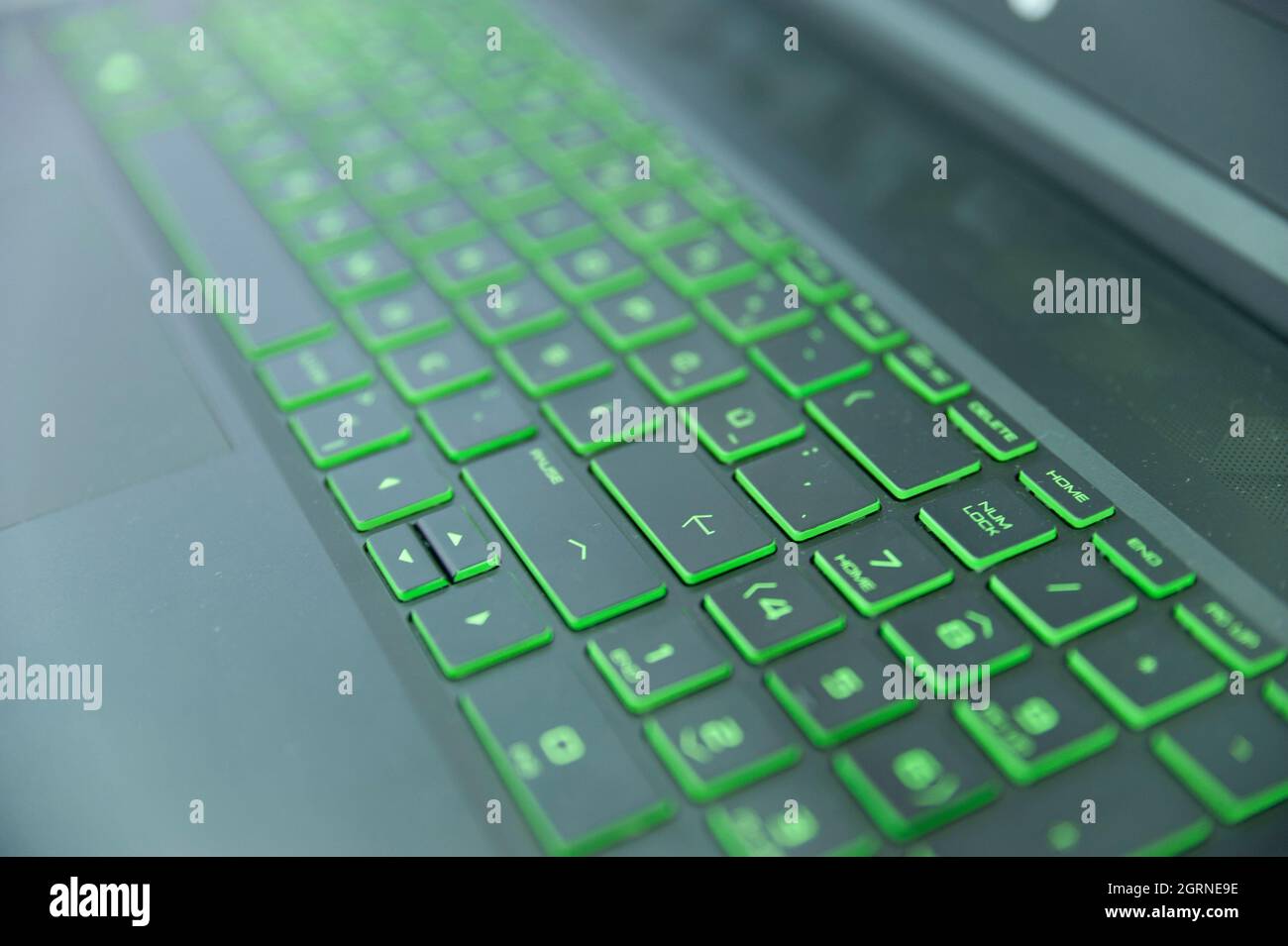 Computer keyboard, pc keys, input, enter, backlit keys Stock Photo - Alamy