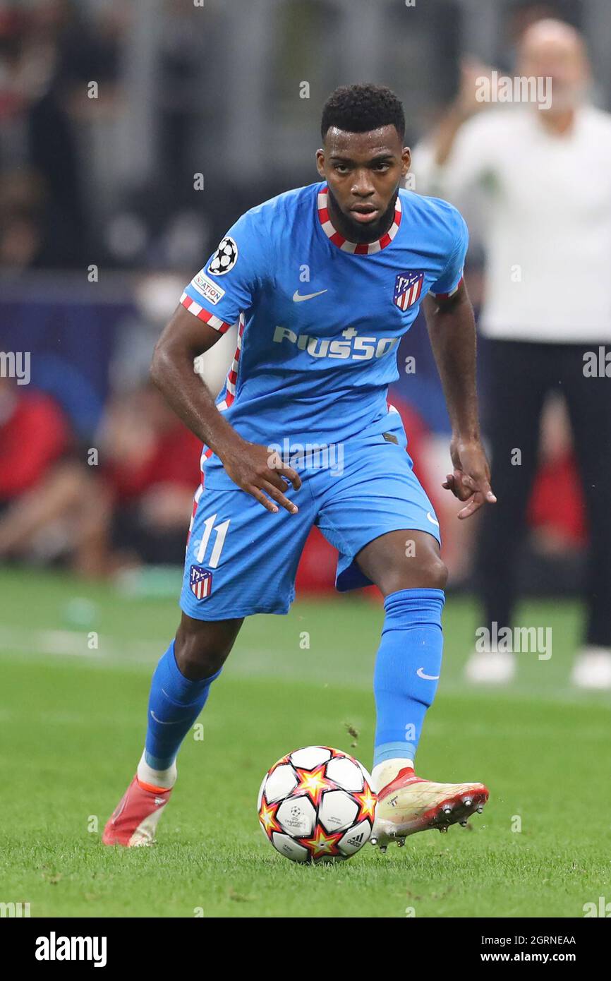 Milan, Italy, 28th September 2021. Thomas Lemar of Atletico Madrid ...