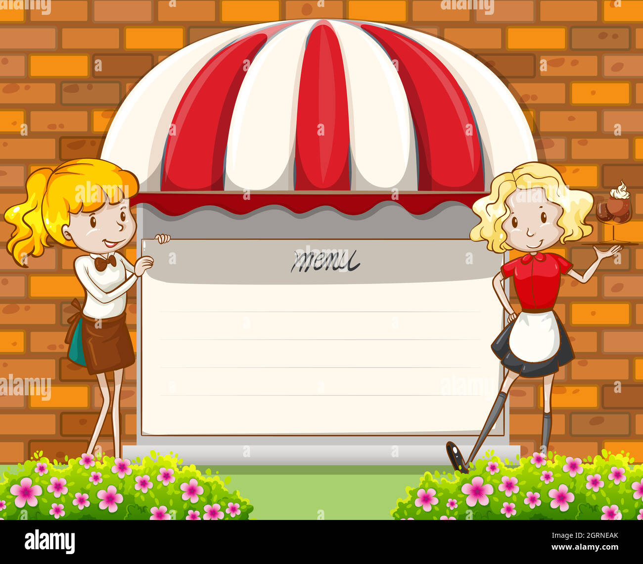 Menu wall Stock Vector Images - Alamy