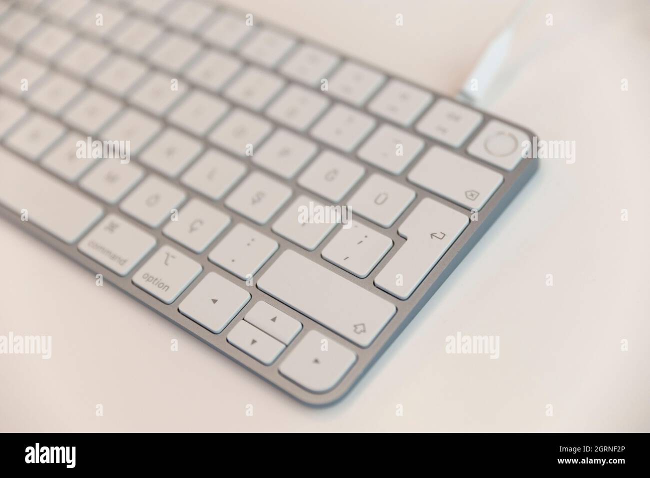 Computer keyboard, pc keys, input, enter, backlit keys Stock Photo - Alamy
