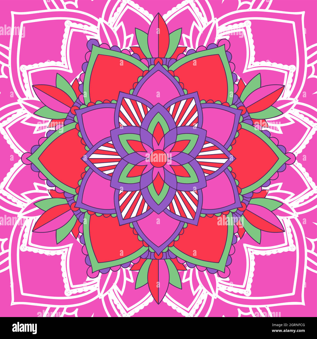 Mandala patterns on pink background Stock Vector Image & Art - Alamy