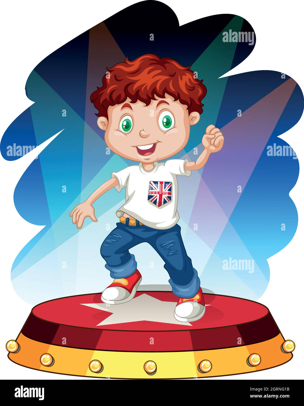 Little boy dancing on stage Stock Vector Image & Art - Alamy