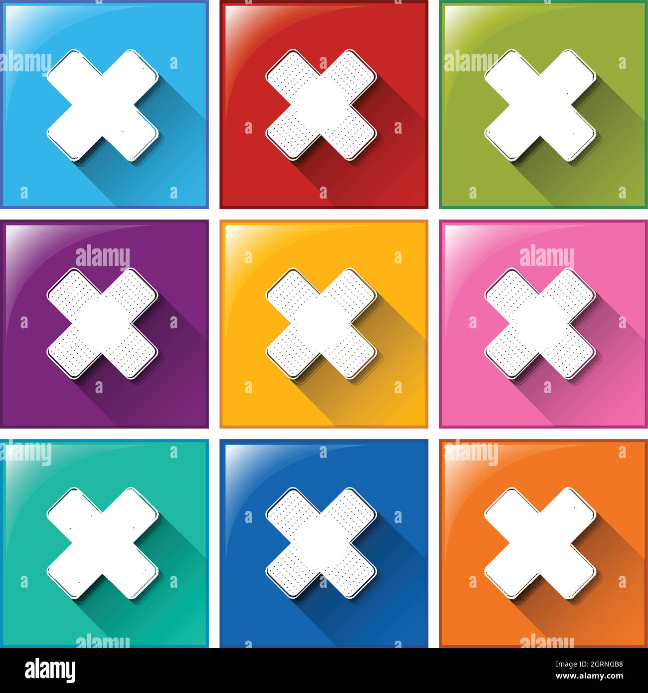 Buttons with medical bandages Stock Vector Image & Art - Alamy