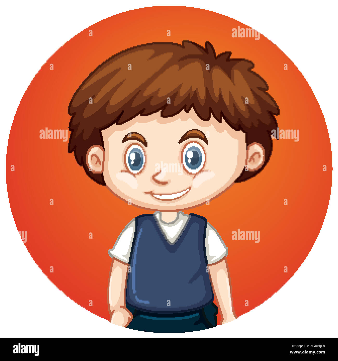 Boy on round background Stock Vector Image & Art - Alamy