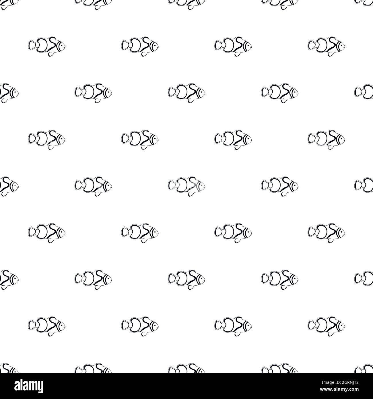 Fish pattern seamless black Stock Vector Images - Alamy