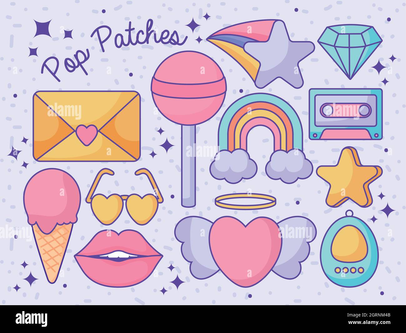 pop patches poster Stock Vector Image & Art - Alamy